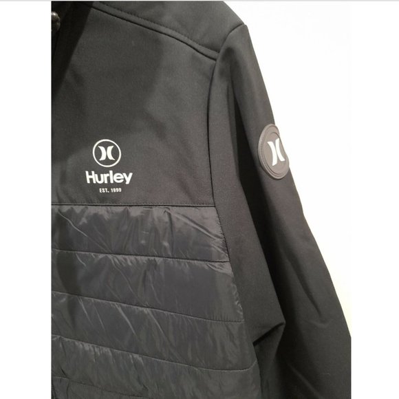 Hurley | Jackets & Coats | Hurley Mens Black Softshell Quilted Wind ...